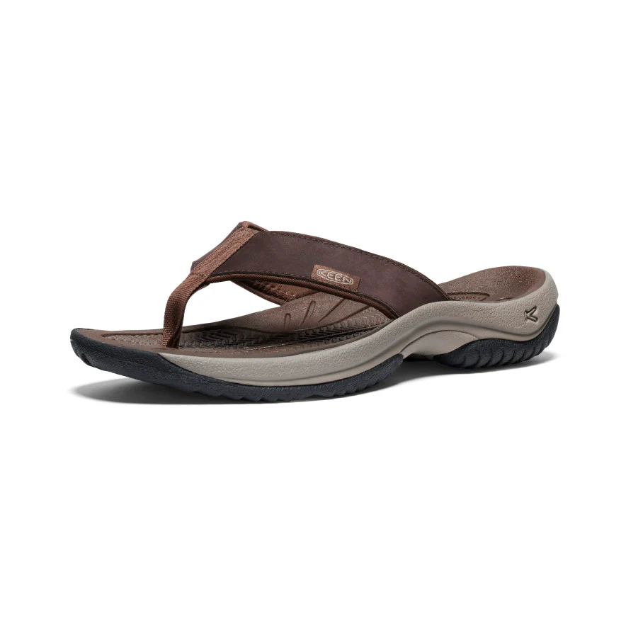 Men's Kona Leather Flip-Flop | Java/Dark Earth – CANDY DENICE MOULDS