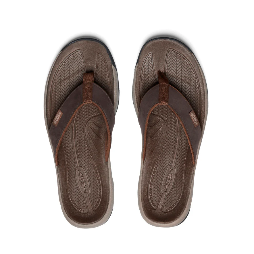 Men's Kona Leather Flip-Flop | Java/Dark Earth – CANDY DENICE MOULDS